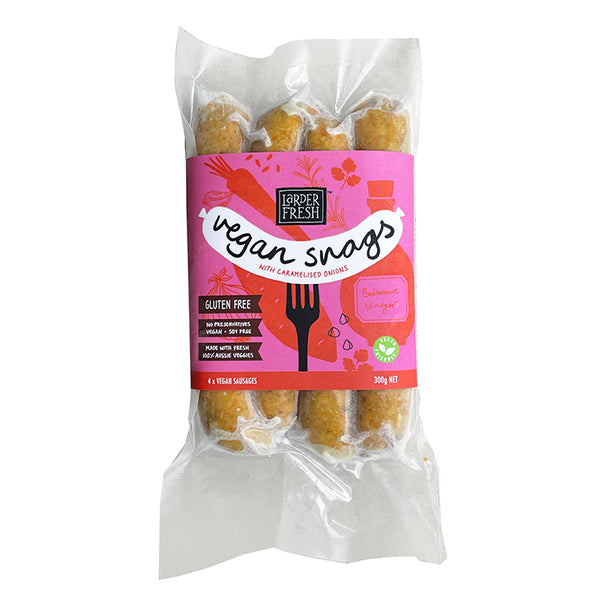 LARDER FRESH Veggie Snags with Caramlised Onion 300g – Windsor Meats
